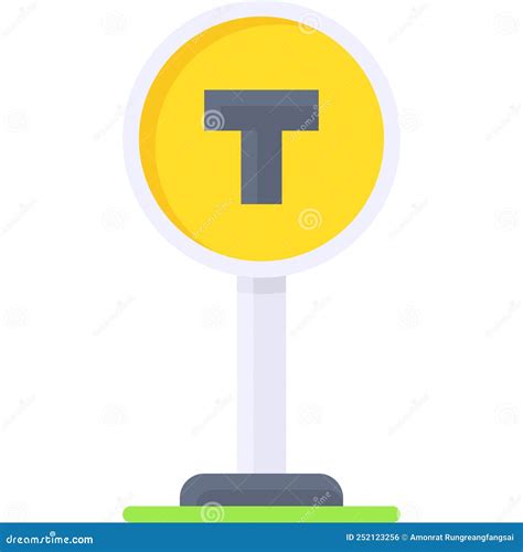 T Intersection Sign Icon Location Map And Navigation Vector Stock T Intersection Sign Icon Location Map And Navigation Vector Stock