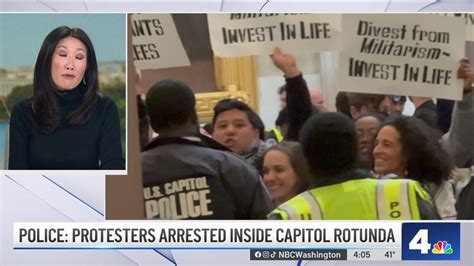Protesters For Ceasefire In Gaza Arrested In Capitol Rotunda Nbc4