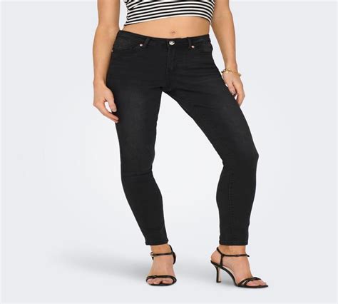 Onlwauw Mid Skinny Fit Jeans Black Only®