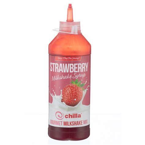 Chilla Strawberry Milkshake Syrup 1lt Buy Online In South Africa