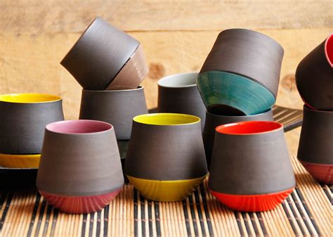 Tasses à Expresso Par 4 Ceramic Cafe Contemporary Pottery Pottery