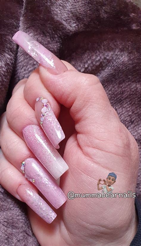 Pink Acrylic Nail Design Pink Acrylic Nails Pink Acrylic Nail