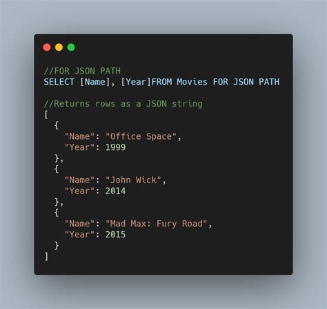 Get Sql Server Query Results As Json Makolyte