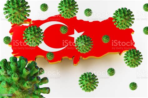 터키지도와 전염성 Hiv 에이즈 플러 또는 코로나 바이러스 3d 렌더링 0명에 대한 스톡 사진 및 기타 이미지 0명 3차원