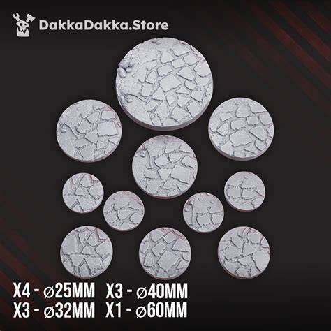 3d Printable Decorative Bases Flat Stone Set X11 By Dakkadakkastore
