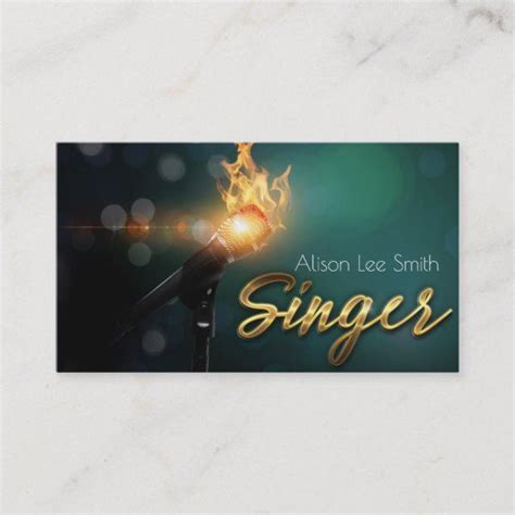 Singer Business Card Zazzle Dj Business Cards Cards Craft Party