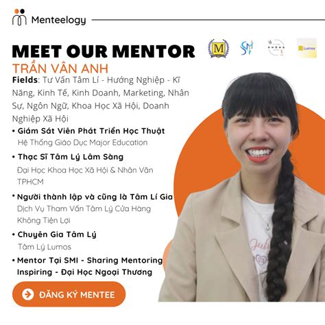 online Menteelogy Đăng Ký Làm Mentee Của Mentor Trần Vân Anh là