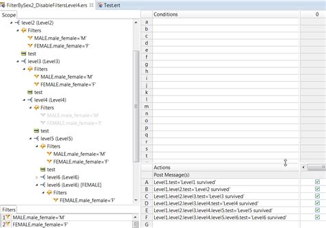 Disabling An Intermediate Level Filter In A Rulesheet With Multi Level