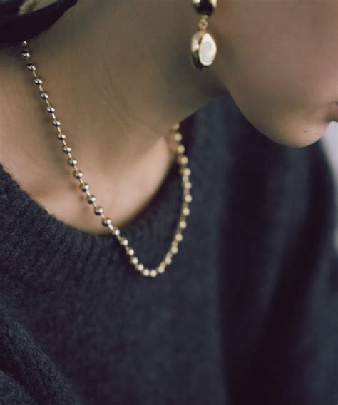 Manana Suerte（マニャーナスエルテ）の「ボールチェーン Goldネックレス（ネックレス）」 Wear