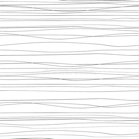 Abstract Seamless Pattern With Thin Hand Drawn Horizontal Lines Strokes Background Vector