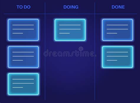 Kanban Board Methodology Stock Vector Illustration Of Board