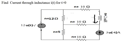 Solved Find Current through inductance i(t) for t>O 1+ 10 22 | Chegg.com