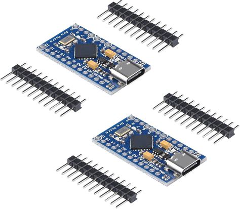 Diymore 2 Pezzi Modulo Pro Micro 32U4 Chip Scheda Di Sviluppo Type C 5V