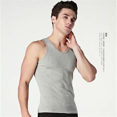 Hot Sale 3pcs 100 Cotton Mens Sleeveless Tank Top Solid Muscle Vest