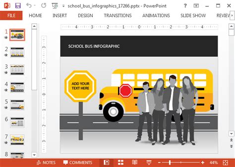 Babe Bus Infographics PowerPoint Template SlideHunter Com