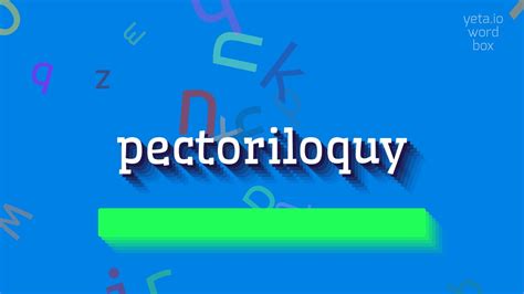 How To Say Pectoriloquy High Quality Voices Youtube