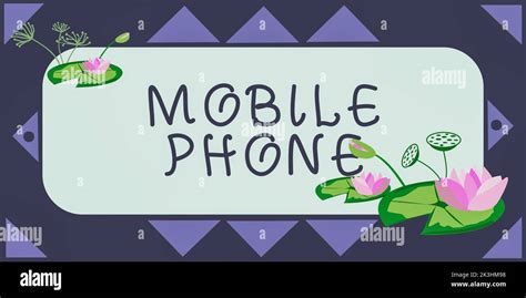 Text Caption Presenting Mobile Phone Internet Concept A Handheld