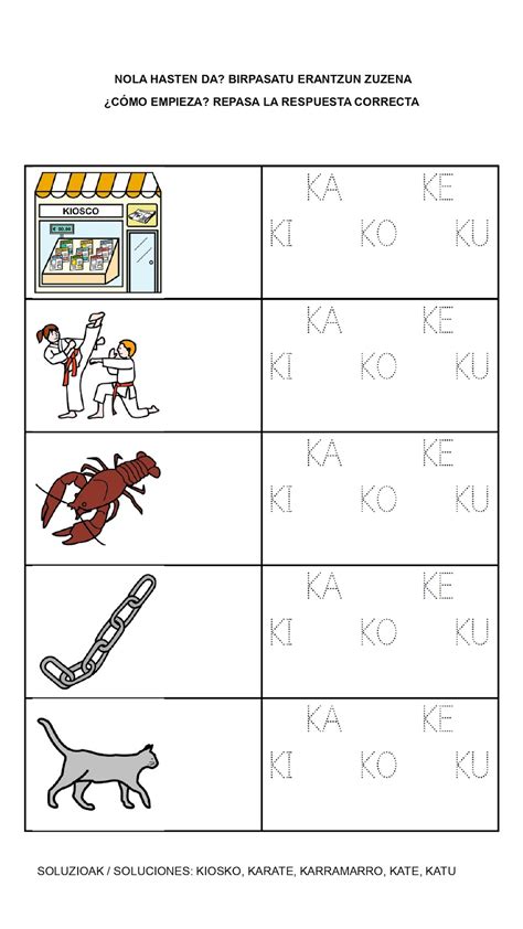 Haur Hezkuntza Ka Ke Ki Ko Ku