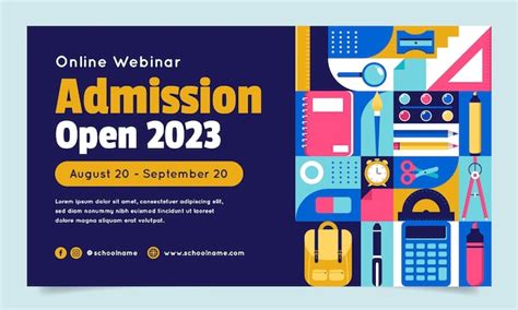 Premium Vector Flat Design School Admission Template