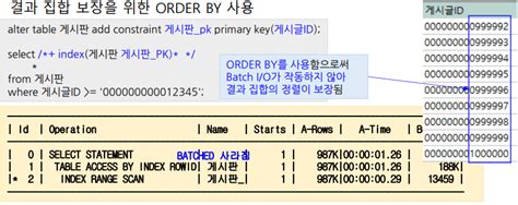 신규 추가 된 batch i o 기능 으로 인한 결과값 오류 장애 dba의 정석