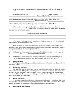 Clarification Contract Doc Template PdfFiller