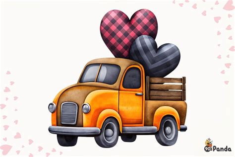 Valentine Love Bug Car Love Clipart Graphic By 90s Panda · Creative Fabrica