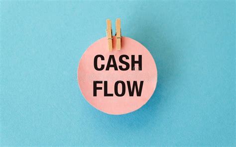 A Pink Sign With The Word Cash Flow Written On It Stock Image Image Of Debt Accounting 365110533