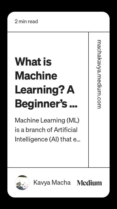 Machinelearning Ai Technology Kavya Macha