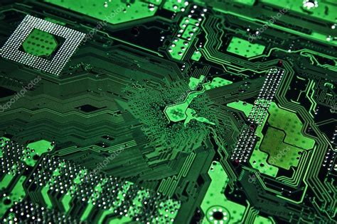 Green Motherboard Background