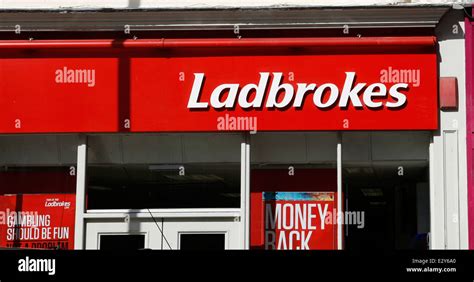 Betting Shop Ladbrokes Logo Worcester Worcestershire England Uk Stock