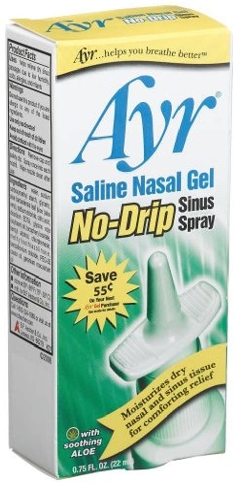 Ayr Saline Nasal Gel No Drip Spraysoothing Aloe