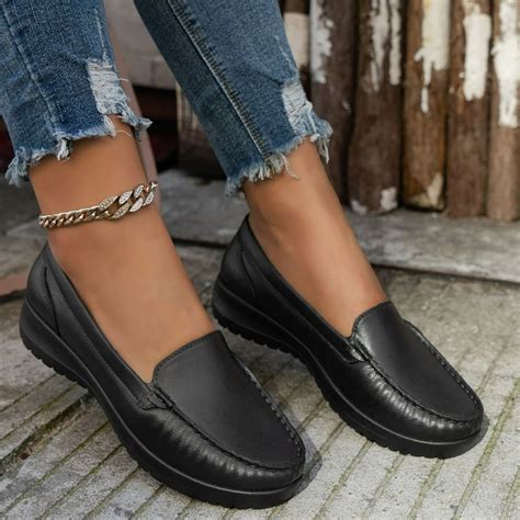 Formal Black Flat Shoes Uandk Black Womens Formal Shoes At 260pair