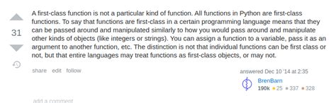 First Class Functions