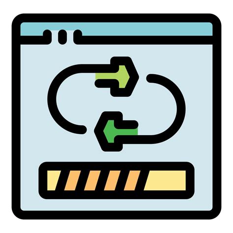 Software Update Progress Bar With Refresh Arrows Icon 55585301 Vector Art At Vecteezy