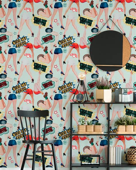 Mind The Gap Kiss My Ass Wallpaper Wp20378 Posh Paper