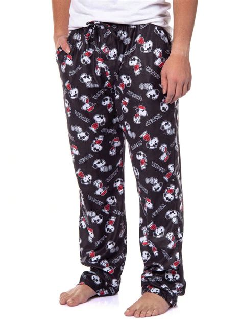 Pjammy Peanuts Mens Joe Cool Snoopy Character Tossed Print Sleep
