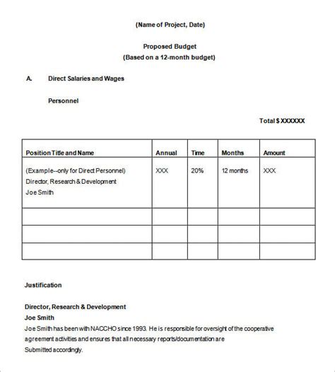 Budget Proposal Template 22 Free Sample Example Format Download