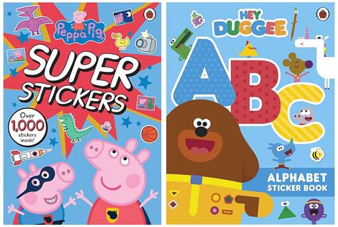 Hey Duggee ABC Alphabet Sticker Book Peppa Pig Super Stickers Activity Book Amazon In Books