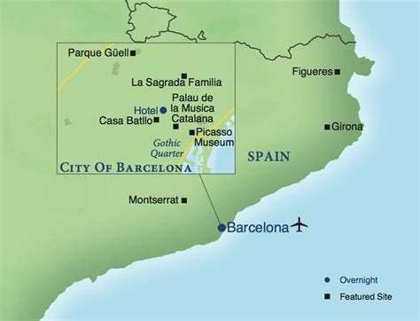 Tour Map La Sagrada Familia Barcelona Girona