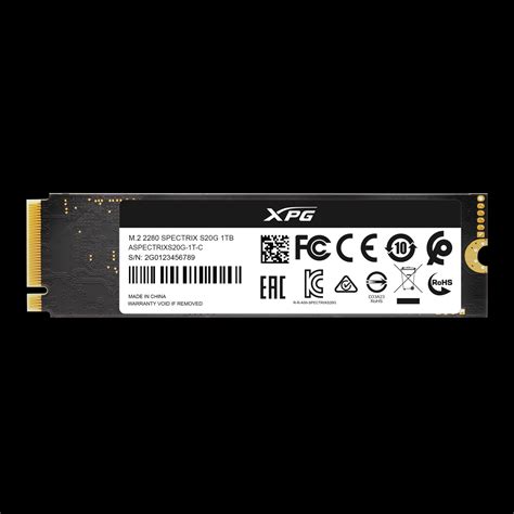 XPG Spectrix S20G 1TB RGB M2 Nvme 2500Mbs/1800Mbs SSD ASPECTRIXS20G-1T ...
