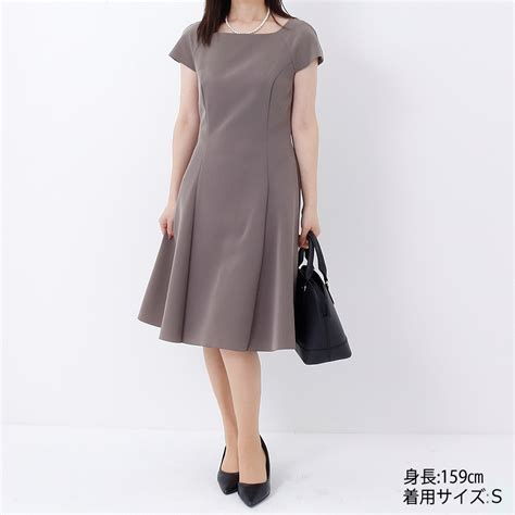 スクエアネック フィット＆フレアワンピース（sサイズ ブラウン エスプレッソ Foxey（フォクシー）） 【公式】brista