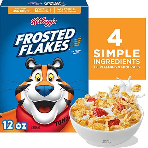 Kelloggs Frosted Flakes Cereal Original 12 Oz Breakfast Cereal