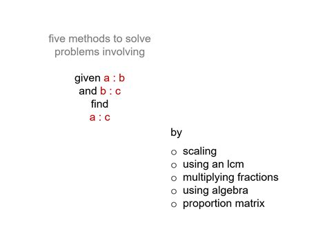 Median Don Steward Mathematics Teaching Ratio Transitivity 2
