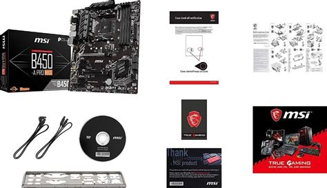 MSI B A Pro MAX AMD Ryzen ND And Rd Gen AM Socket M Supported USB DDR D Sub DVI