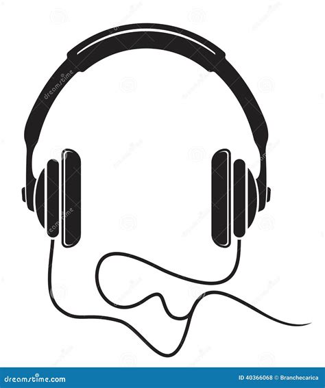 Icono De Los Auriculares De La Música Ilustración Del Vector