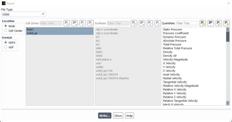 Exporting Solution Data After A Calculation