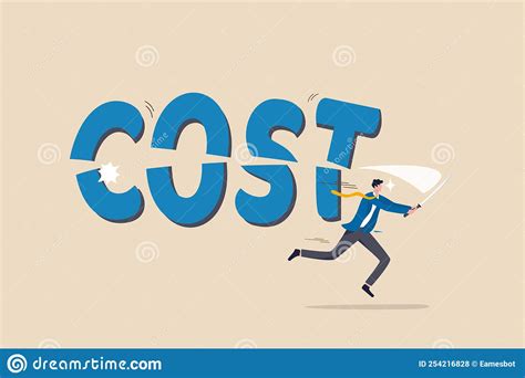 Cost Saving Line Icon Locked Money Bag Icon Cartoon Vector