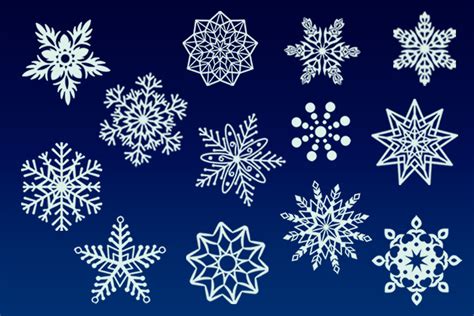 Snowflake Shapes For Photoshop By Svetlana Thehungryjpeg