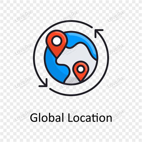 Global Location Vector Fill Outline Icon Design Illustration Png