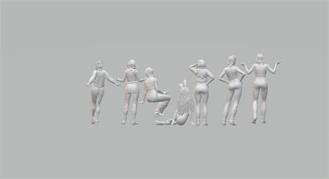 Stl File Pack Figure Girls 👨 ・template To Download And 3d Print・cults